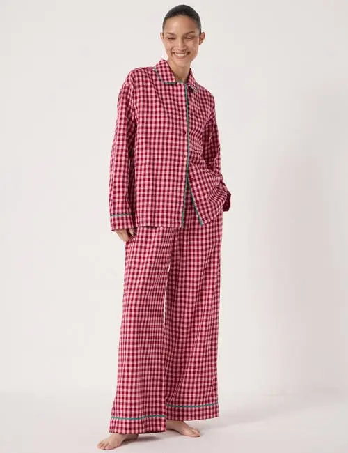 HUSH Brushed Cotton Pajamas - Pink Mix
