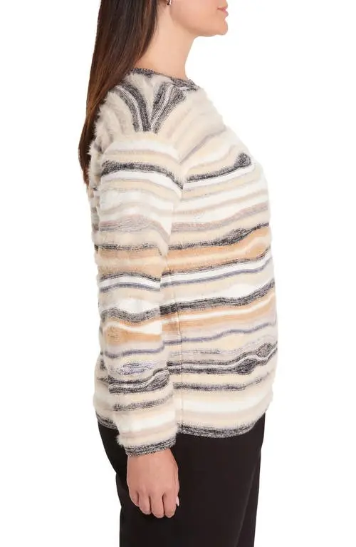NIC+ZOE Odyssey Mix Stripe Sweater