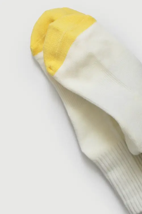 FRAISE Dipped Crew Grip Socks - Custard