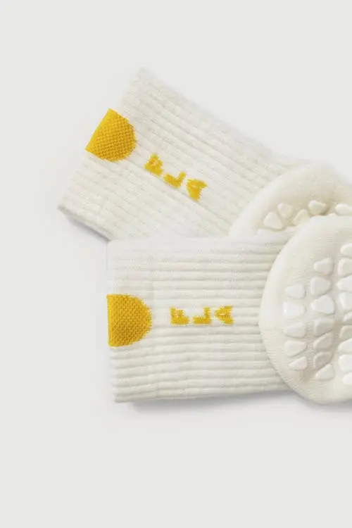 FRAISE Dipped Crew Grip Socks - Custard