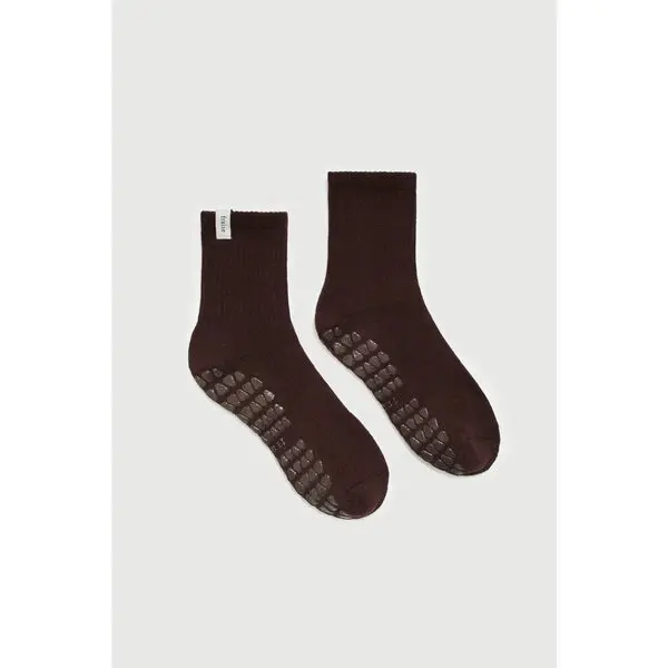 FRAISE Crew Grip Socks - Espresso