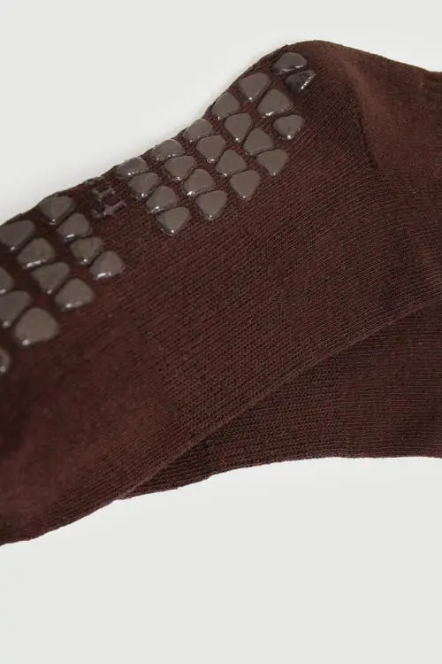 FRAISE Crew Grip Socks - Espresso
