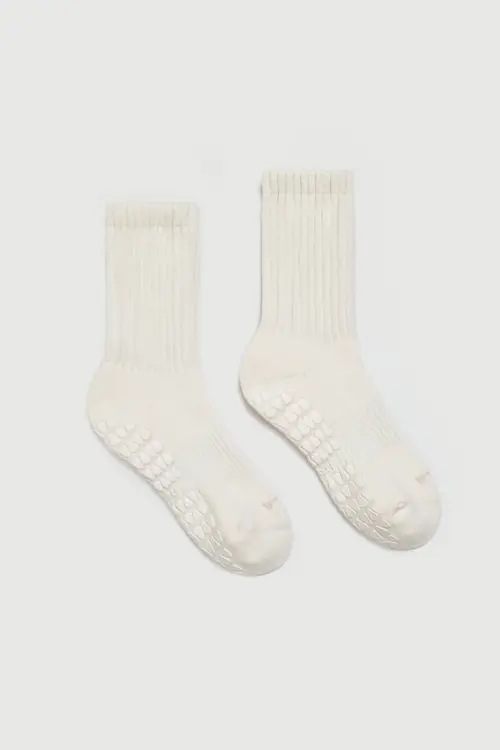 FRAISE Pilates Slouch Grip Socks - Ivory