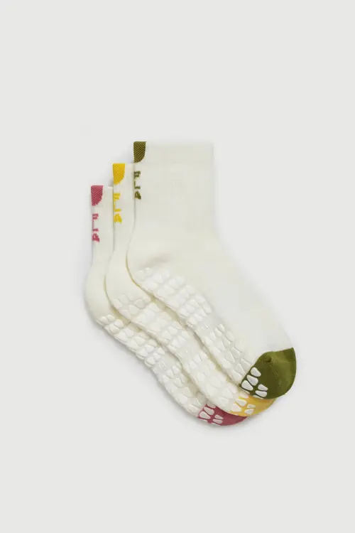 FRAISE The Montecito Set Grip Socks - Grove/paloma/custard