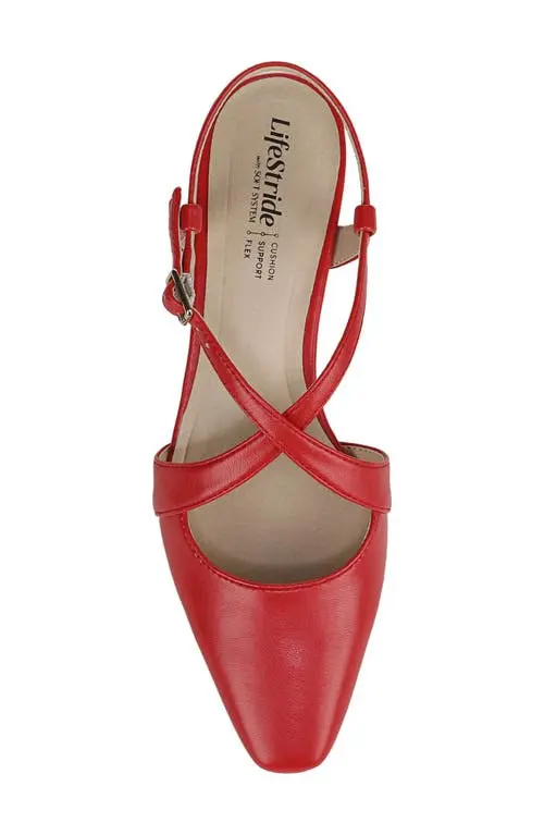 LIFESTRIDE Lavina Slingback Pumps - Red