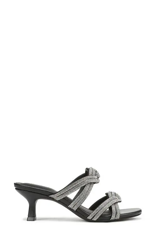 LIFESTRIDE Crystal Embellished Slide Sandals - Black