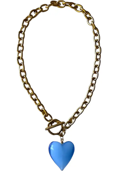 SCCOLLECTION Amore Heart Pendant Necklace - Bella Blue