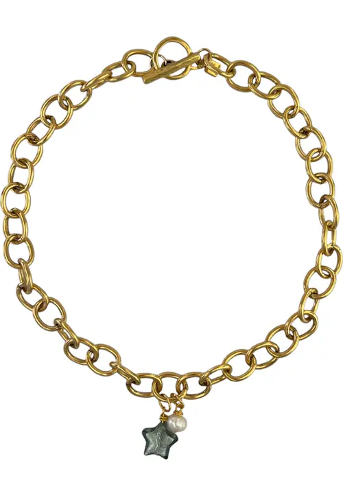 SCCOLLECTION Lille Chain Necklace - Blue Steel