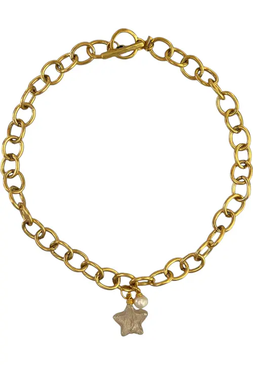 SCCOLLECTION Lille Chain Necklace - Pinky White
