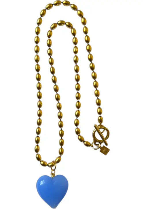 SCCOLLECTION Bacio Heart Necklace - Periwinkle Blue