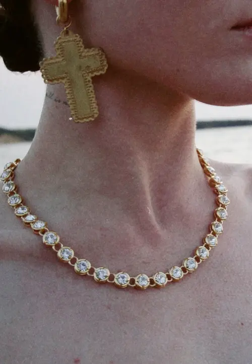 SCCOLLECTION Graziella Crystal Rhinestone Necklace