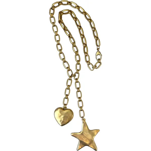 SCCOLLECTION Notte Charm Lariat Necklace - Gold