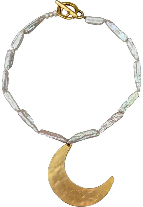 SCCOLLECTION Luna Pendant Necklace - Pearl