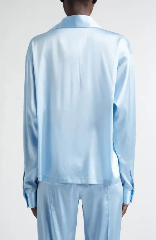 TOM FORD Stretch Silk Satin Polo - Frost