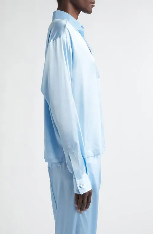TOM FORD Stretch Silk Satin Polo - Frost
