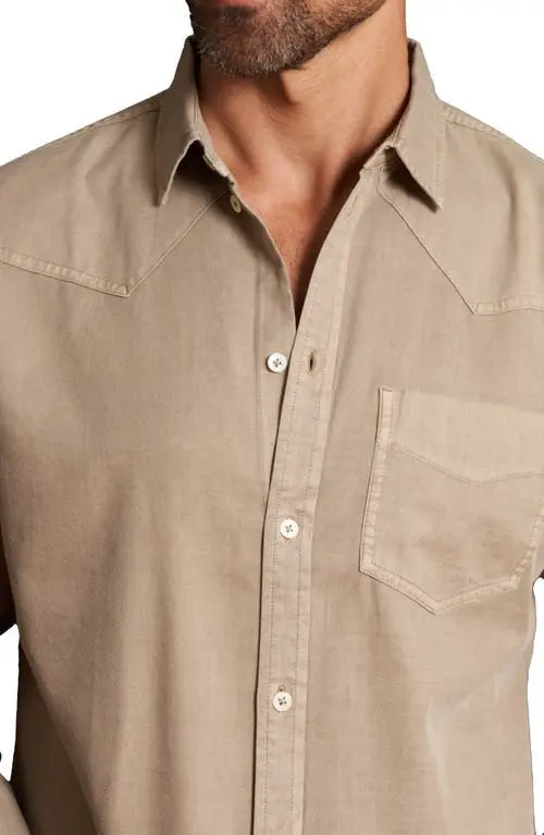ROAN Ross Heritage Twill Button-up Shirt - Stone