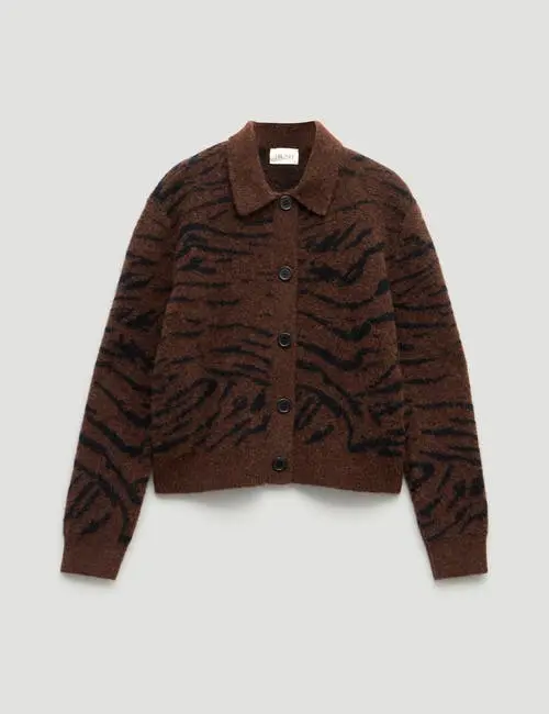 HUSH Wool Blend Jacquard Shirt Jacket