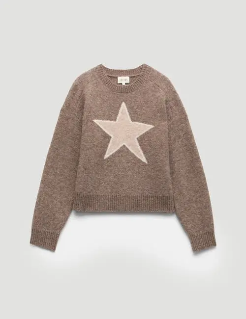 HUSH Star Jacquard Wool Blend Sweater