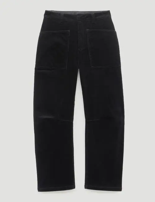 HUSH Cordi Barrel Leg Cord Pants - Black