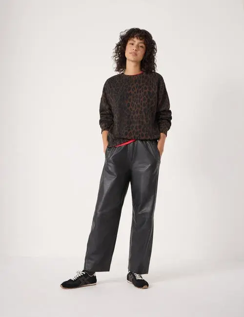 HUSH Leopard Print Cotton Sweatshirt