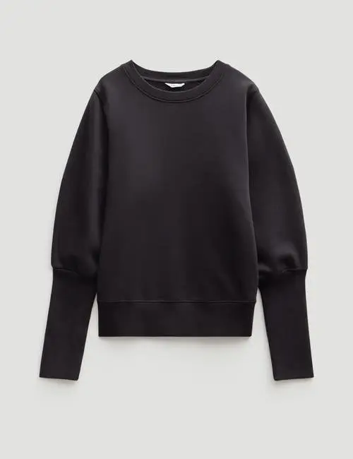 HUSH Puff Sleeve Sweatshirt - Black