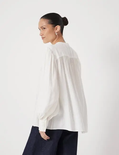 HUSH Puff Sleeve Air Flow Blouse