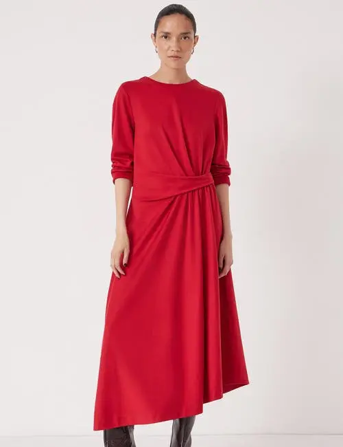 HUSH Asymmetric Hem Jersey Dress