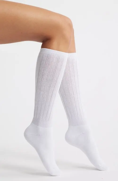 STEMS Open Knit Knee High Socks - Ivory