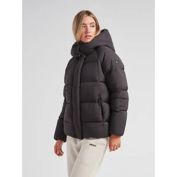 JACK1T Hooded Down Jacket - Black/stone