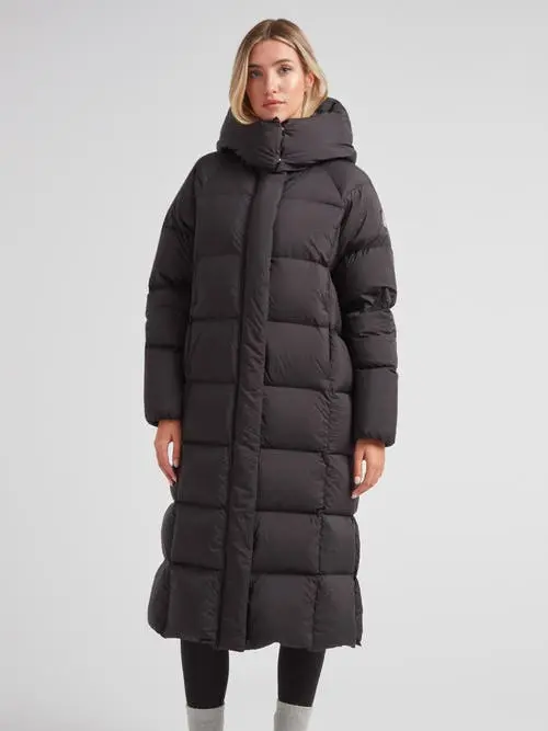 JACK1T Ultra Long Puffer Down Coat - Black/stone