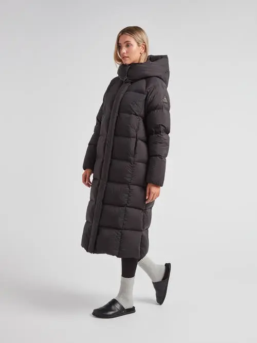 JACK1T Ultra Long Puffer Down Coat - Black/stone