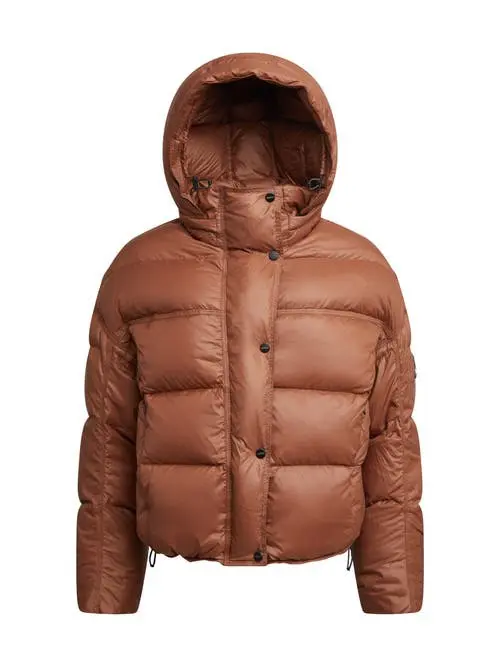JACK1T Hooded Puffer Jacket - Mocha Brown