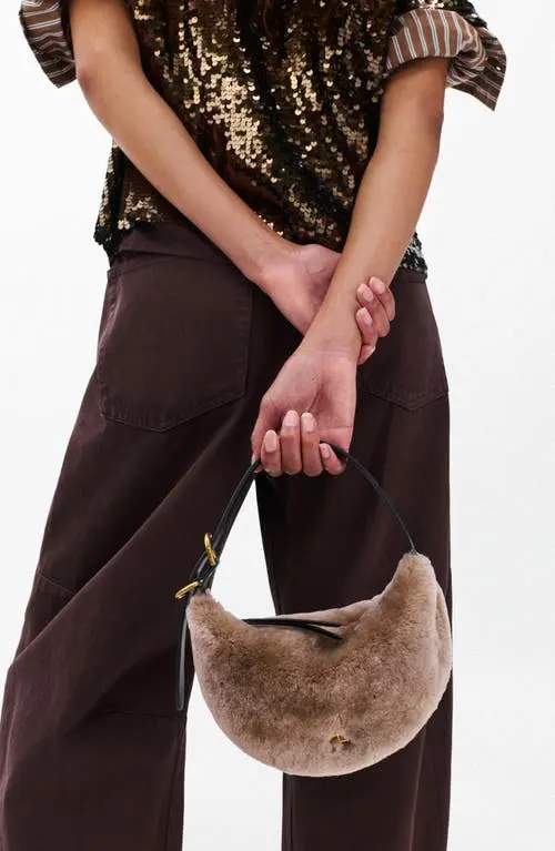 Rag & Bone Mercer Small Shearling Hobo