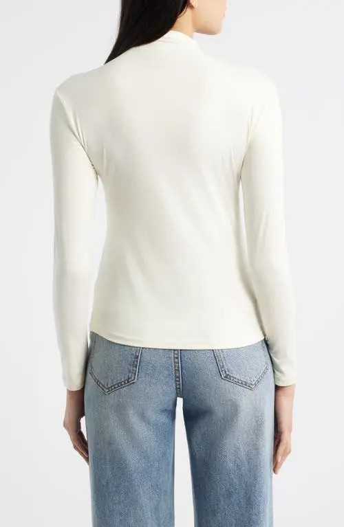 NIKKI LUND Melody Funnel Neck Top - Ivory