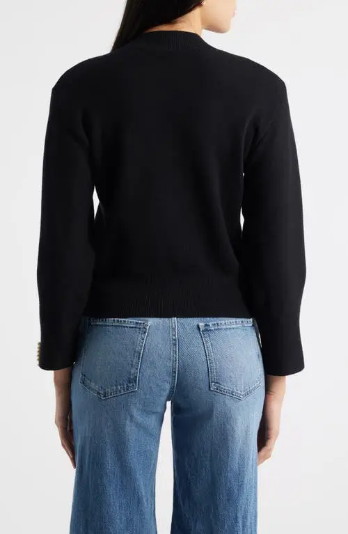 NIKKI LUND Beaded Collar Cotton-blend Sweater