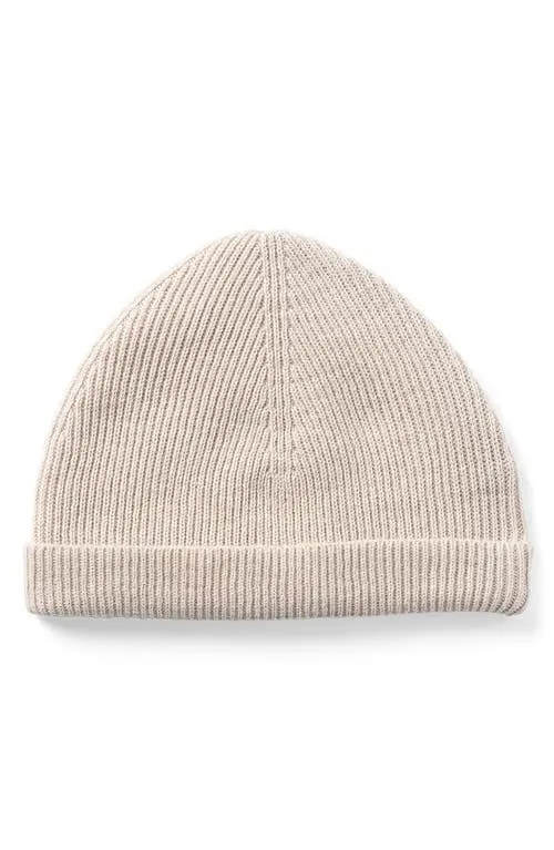NUDA Cotton Ribbed Beanie - Beige