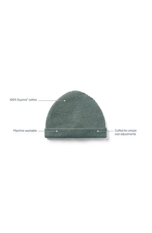 NUDA Cotton Ribbed Beanie - Shadow