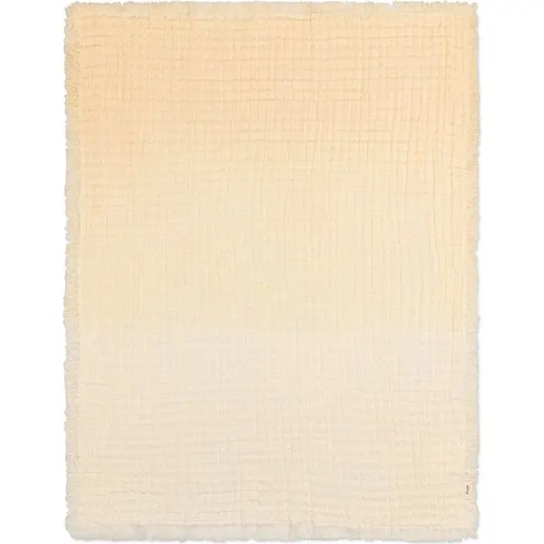 CRANE BABY Ombré Cotton Muslin Blanket - Yellow
