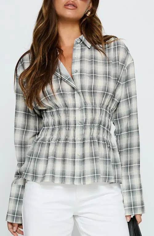 Princess Polly Check Button-up Shirt