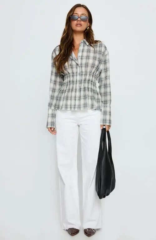 Princess Polly Check Button-up Shirt