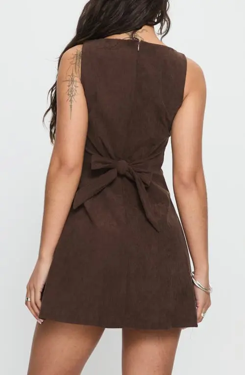 Princess Polly Alfalfa Sleeveless Corduroy Mini Dress