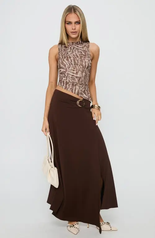 Princess Polly Nola Hardware Detail Maxi Skirt
