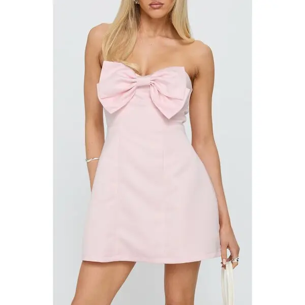 Princess Polly Genevie Bow Strapless Minidress
