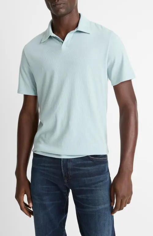 Vince Loose Johnny Collar Polo - Dark Cascade