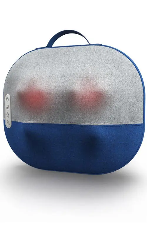 MIKO Kumo Back Massage Pillow With Heat - Blue/grey