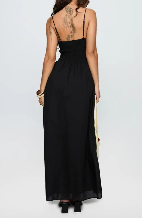 Princess Polly Carys Smock Bodice Cotton Maxi Dress