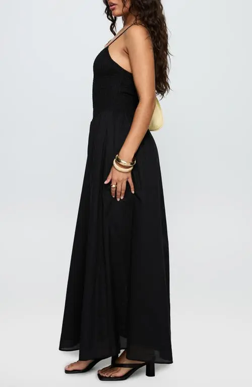 Princess Polly Carys Smock Bodice Cotton Maxi Dress