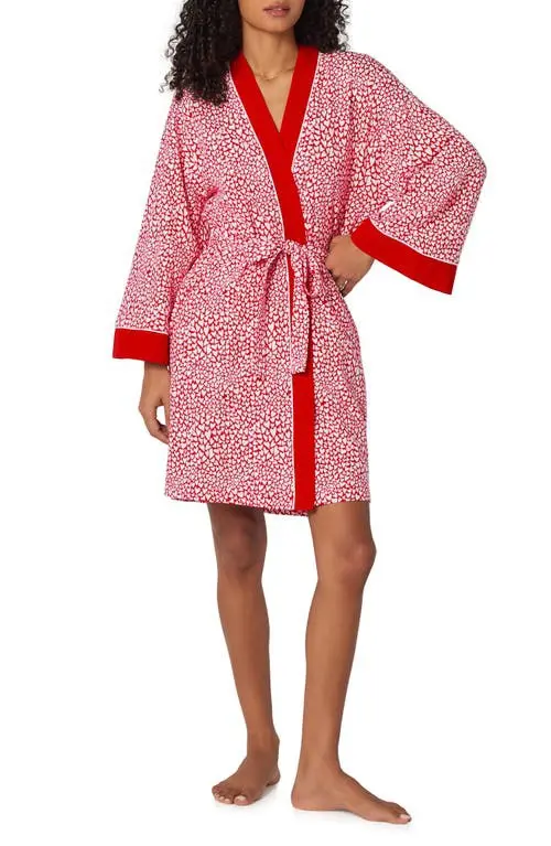 BEDHEAD PAJAMAS Print Stretch Organic Cotton Jersey Robe - Bursting With Love