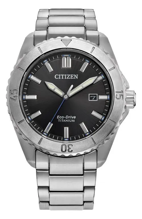 Citizen Brycen Super Titanium™ Bracelet Watch - Silverone Black