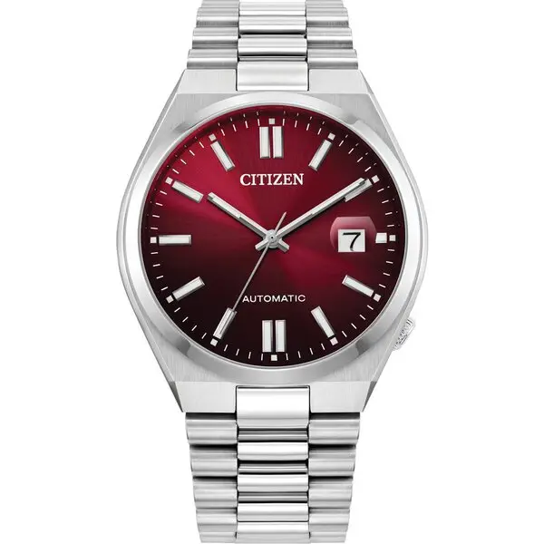 Citizen Automatic Bracelet Watch - Silverone Red